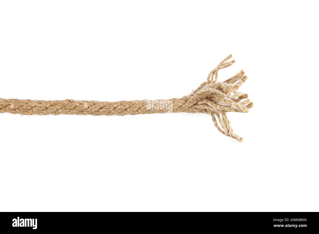 Hemp rope isolated on white. Organic material Stock Photo - Alamy