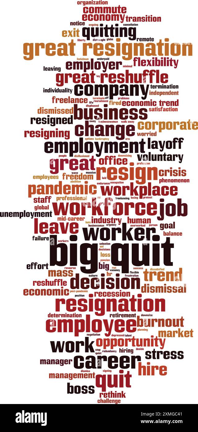 Big quit word cloud concept. Collage made of words about big quit ...