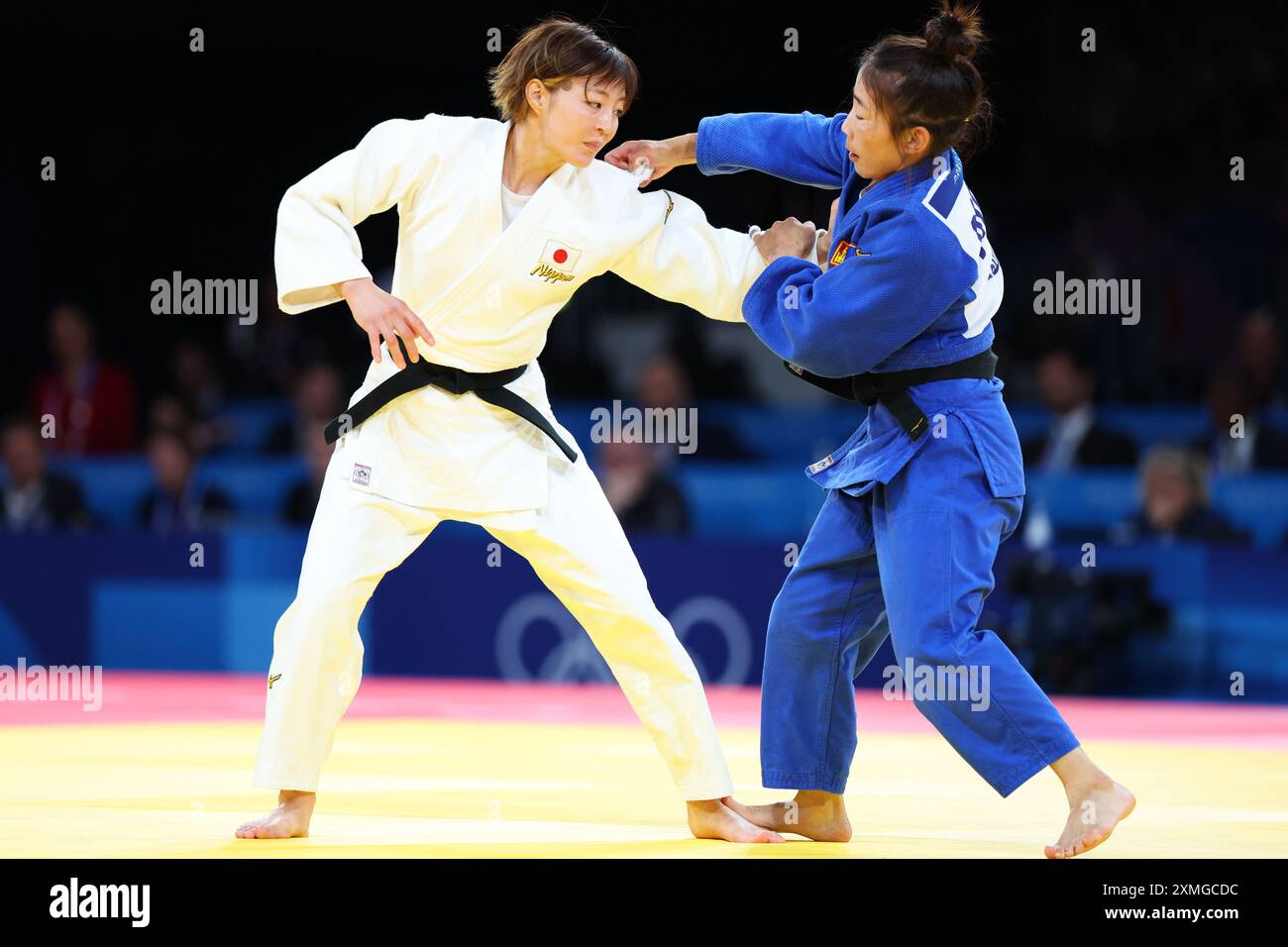 Paris, France. 27th July, 2024. (L-R) Natsumi Tsunoda (JPN), Baasankhuu ...