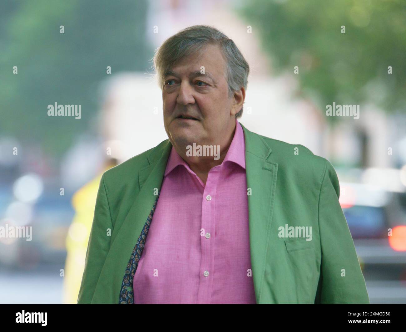 BBC HQ, London, UK. July 27th 2024. STEPHEN FRY arrives at the BBC ...