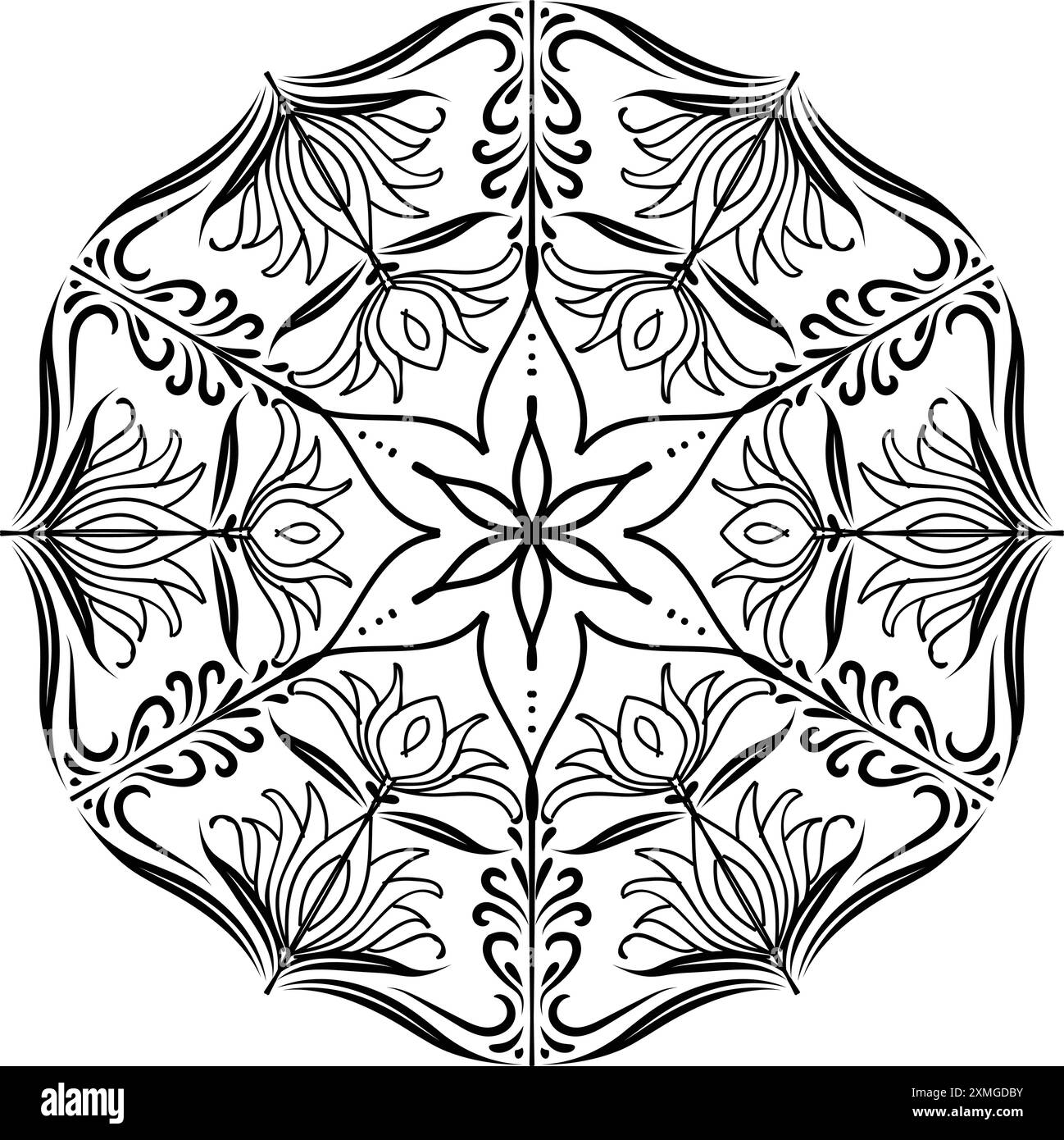 Floral Mandala Vector art 10 Stock Vector Image & Art - Alamy
