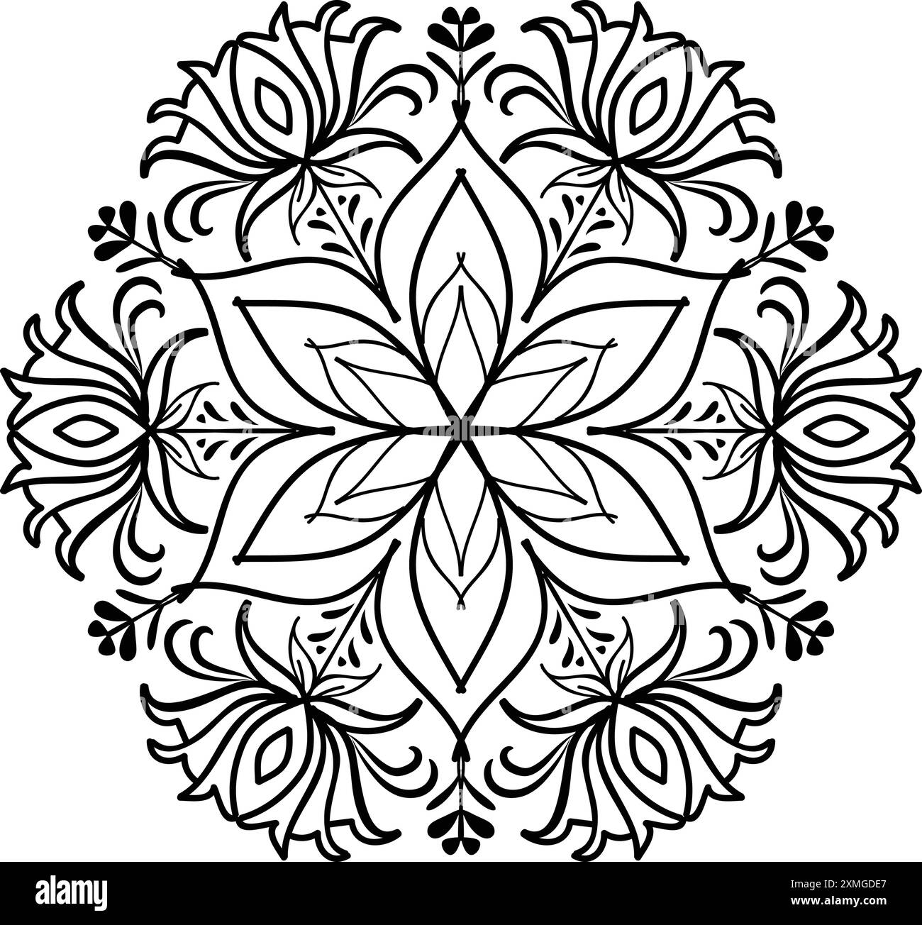 Floral Mandala Vector art 5 Stock Vector Image & Art - Alamy