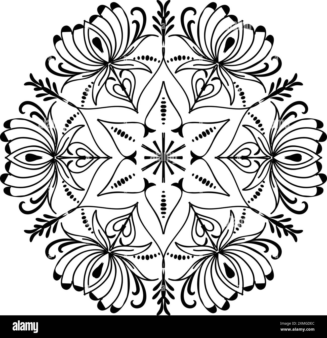Floral Mandala Vector art 2 Stock Vector Image & Art - Alamy