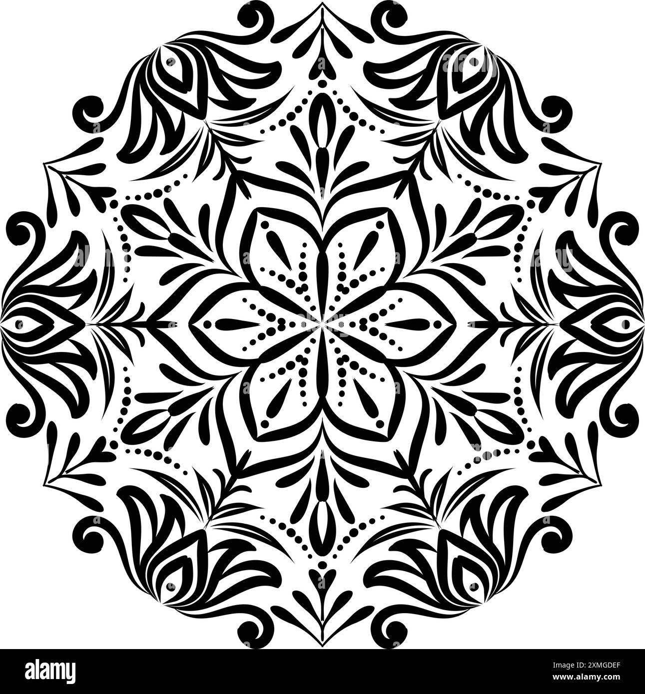 Floral Mandala Vector art Stock Vector Image & Art - Alamy
