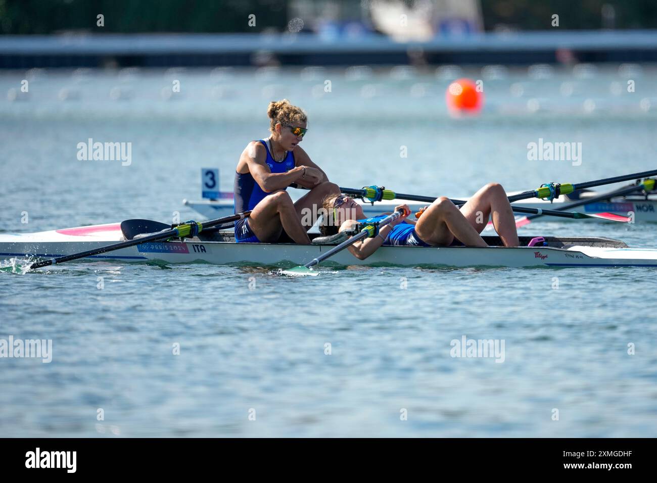 Italy's Clara Guerra and Stefania Gobbi react after competing in the ...