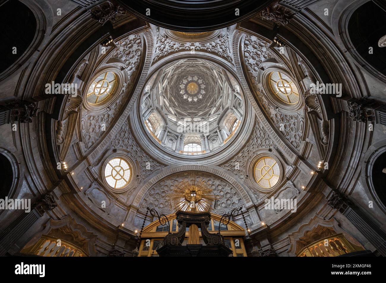 Torino, Italy - July 26, 2024: looking up at the architecture of Holy ...