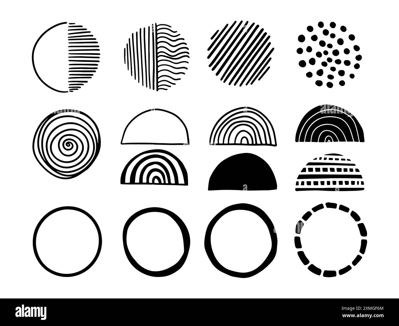 Vector set background. Round geometry group batik graphic. Hand drawn ...