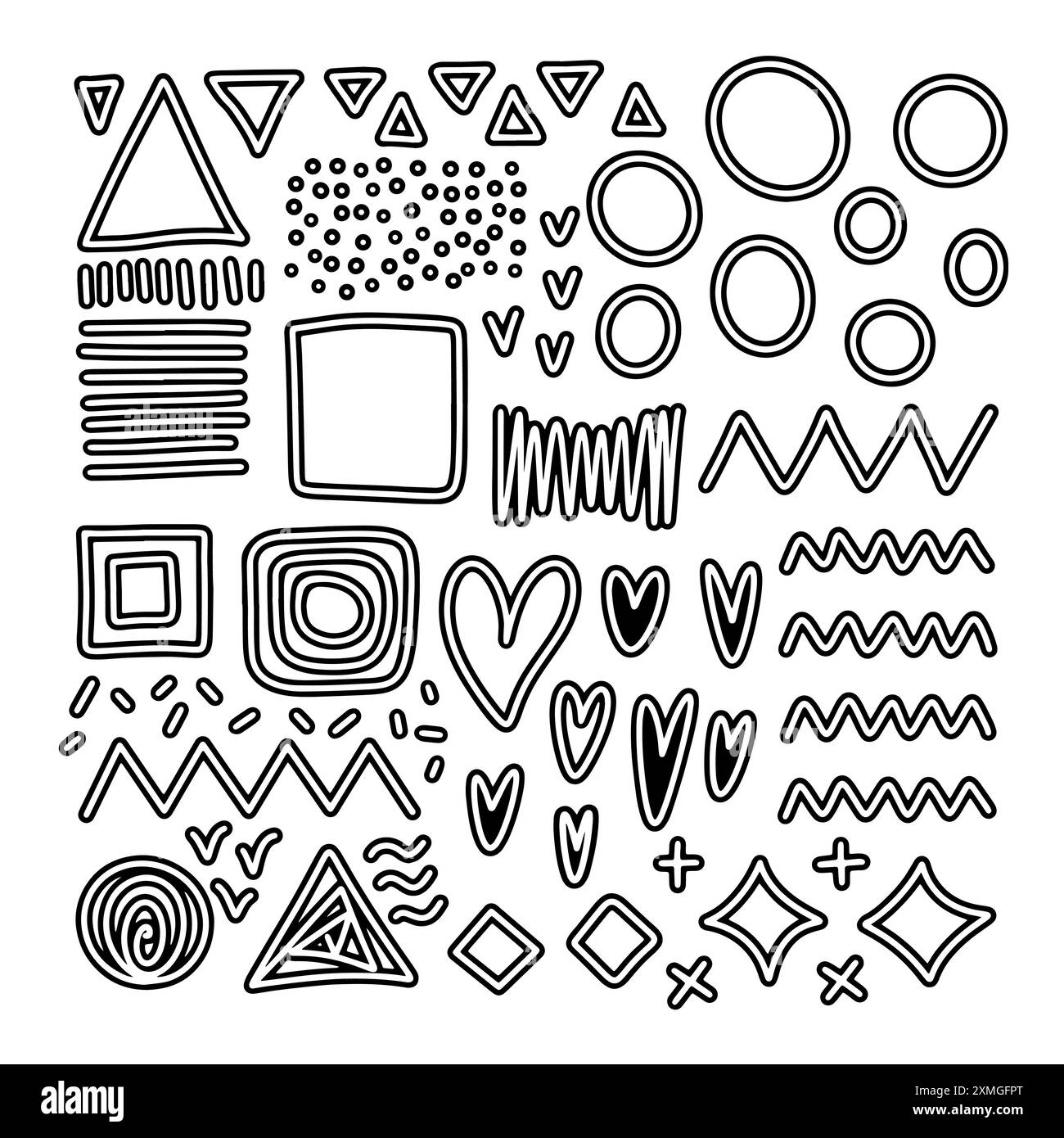 Vector set background. Geometry group batik graphic. Circle, square ...