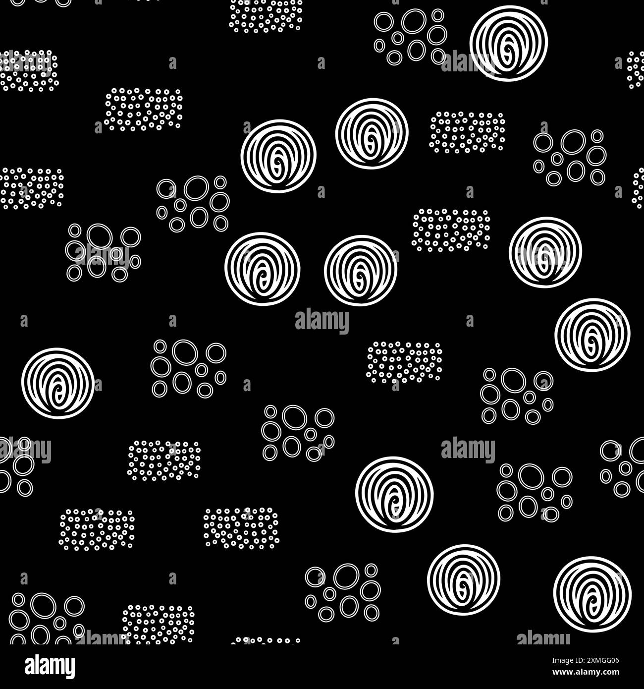 Vector set background. Round geometry group batik graphic. Hand drawn ...