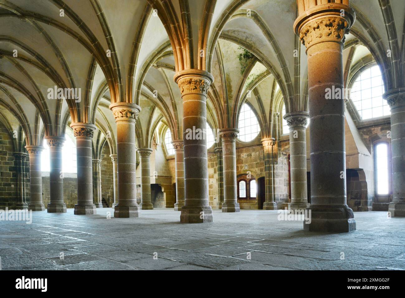 FRANCE. MANCHE (50). MONT SAINT-MICHEL. THE ROOM KNOWN AS THE KNIGHTS ...
