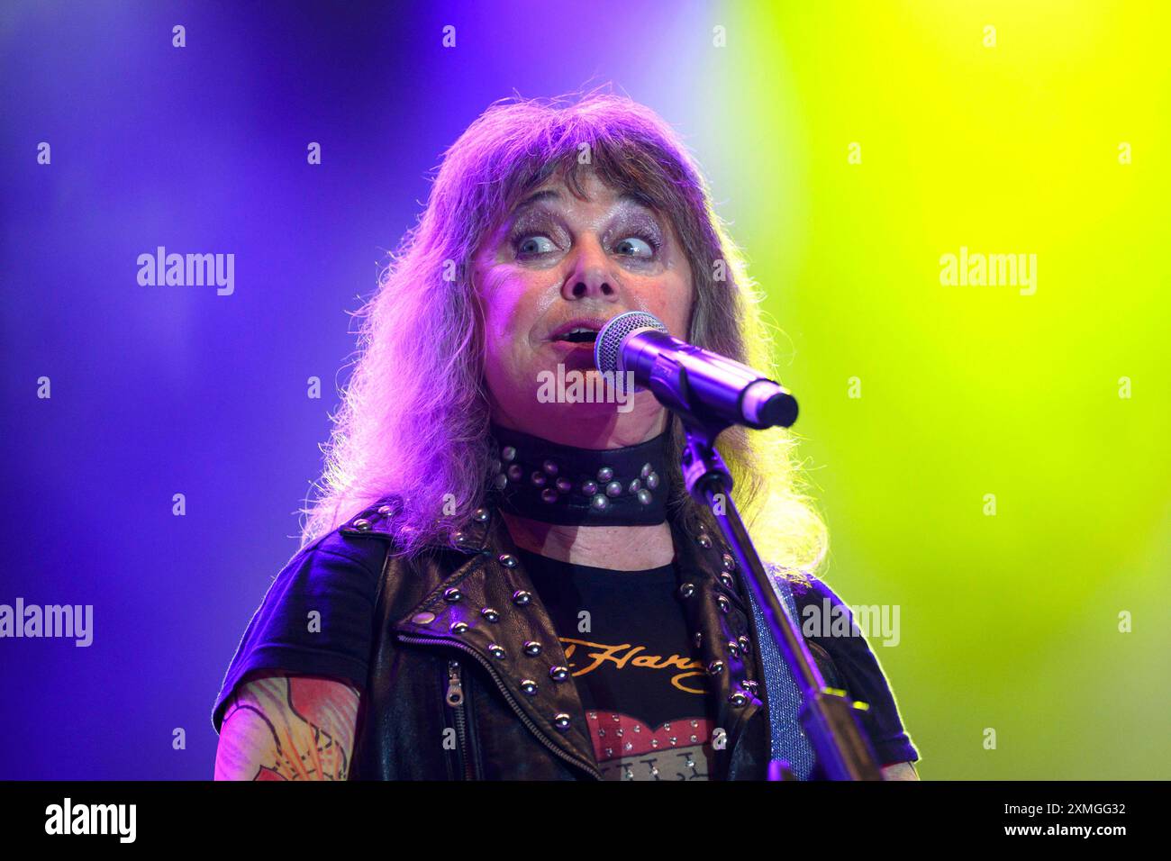 Sängerin Suzi Quatro bei ihrem Auftritt im Rahmen des Festival Lieder ...