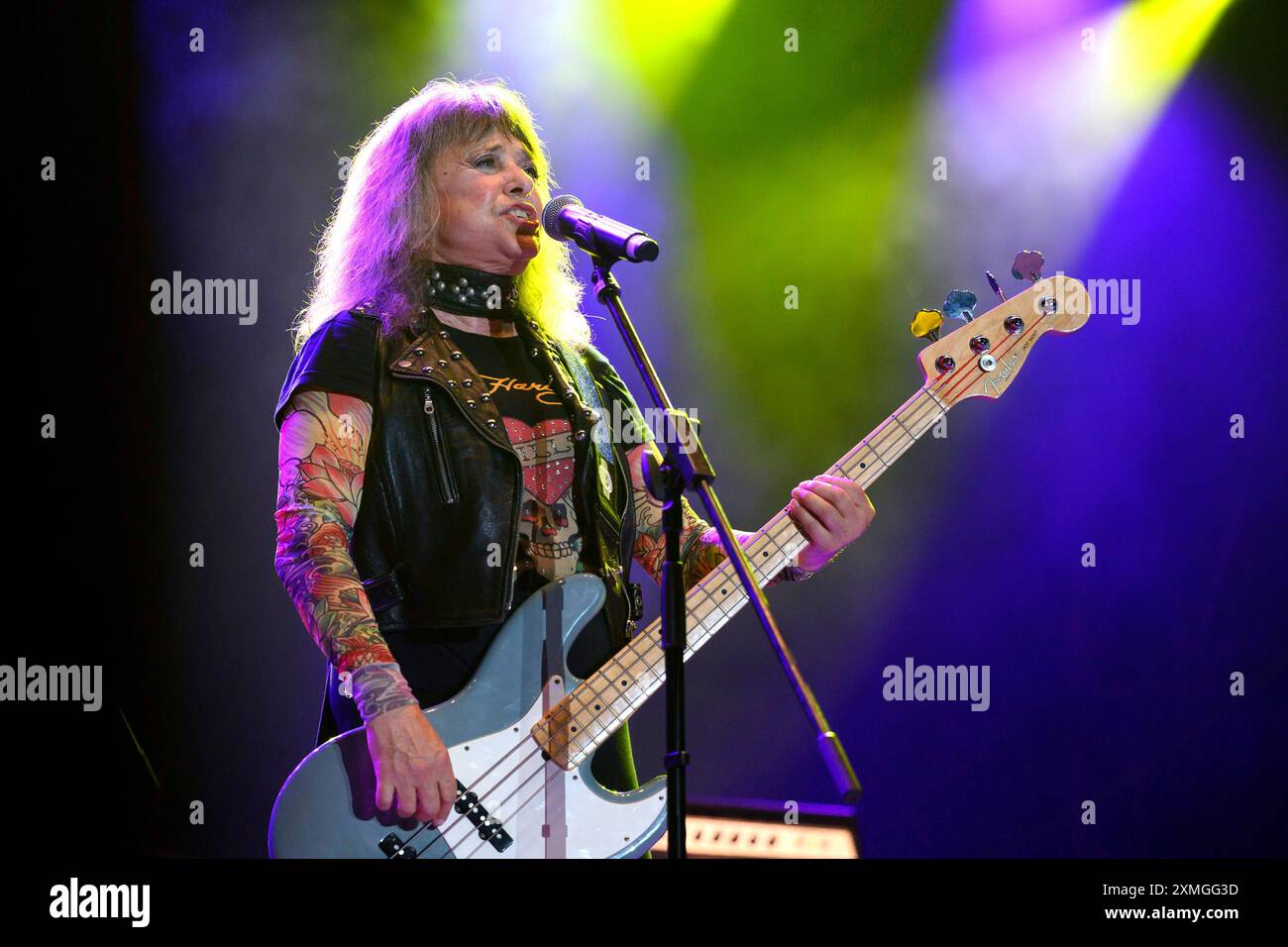 Sängerin Suzi Quatro bei ihrem Auftritt im Rahmen des Festival Lieder ...
