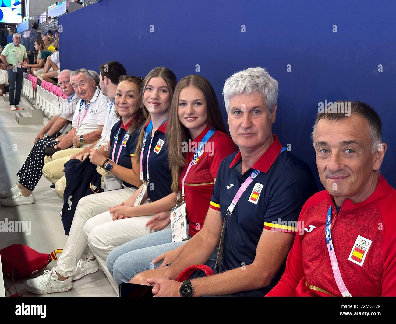 Princess Leonor and Infanta Sofia support the water polo team at the ...