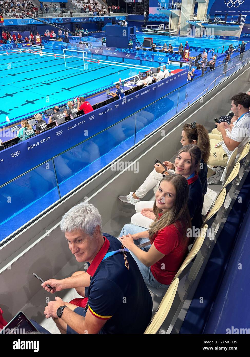 Princess Leonor and Infanta Sofia support the water polo team at the ...