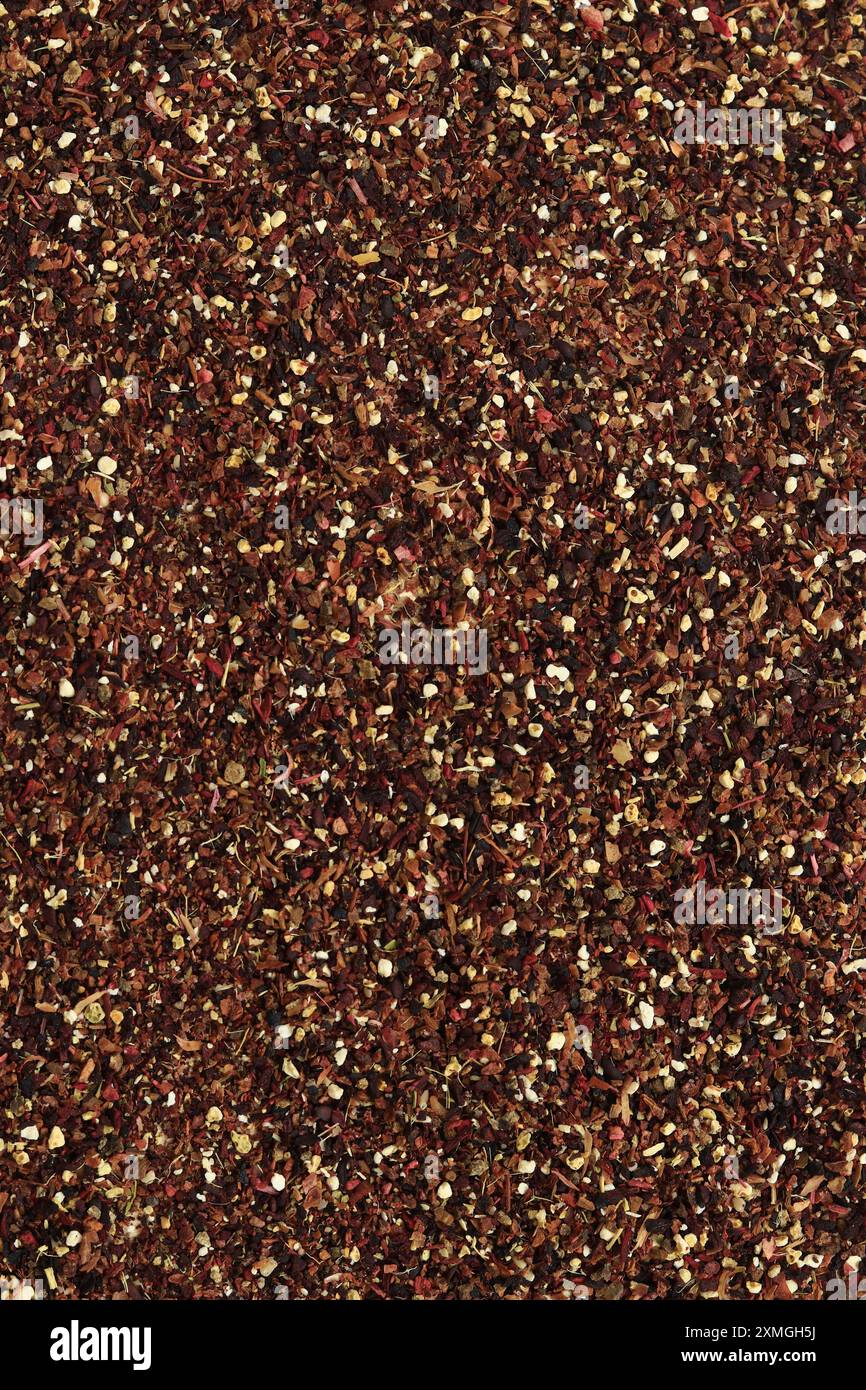 Fruit tea, texture. Top view of tea made from apple, cinnamon, lemon ...