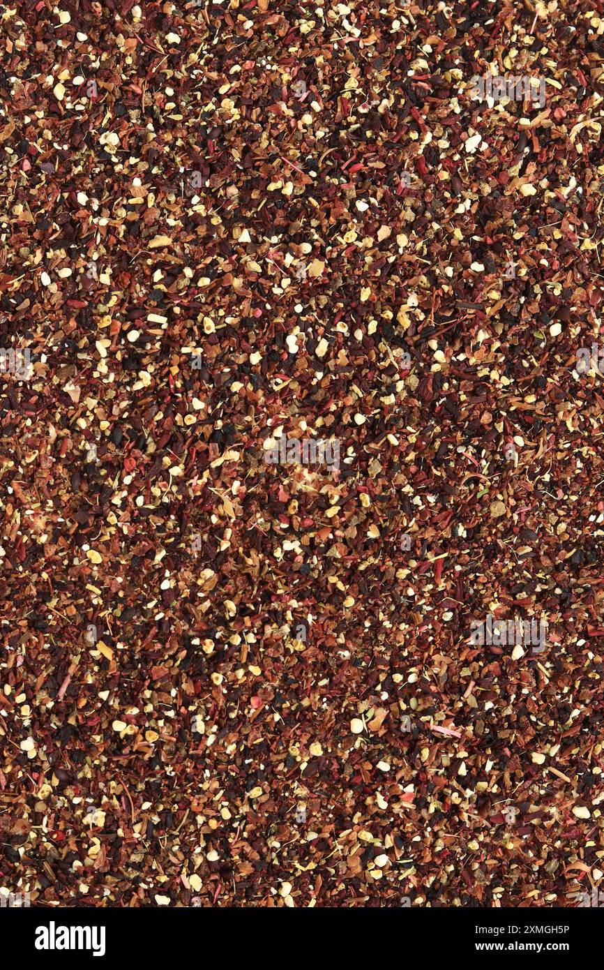 Fruit tea, texture. Top view of tea made from apple, cinnamon, lemon ...