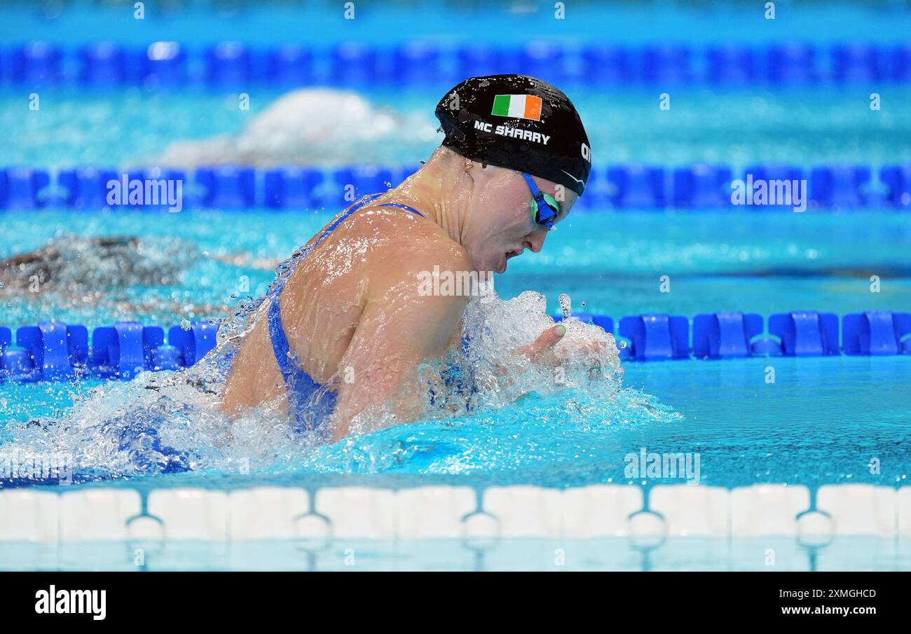 Ireland's Mona McSharry during the Women's 100m Breaststroke heats at ...