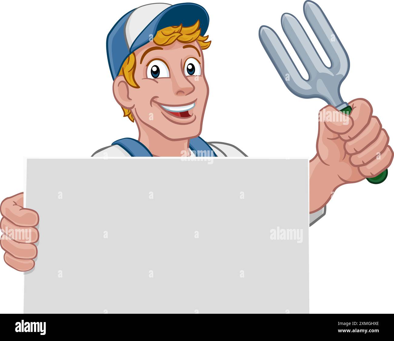 Gardener Cartoon Garden Tool Man Farmer Mascot Stock Vector Image & Art ...