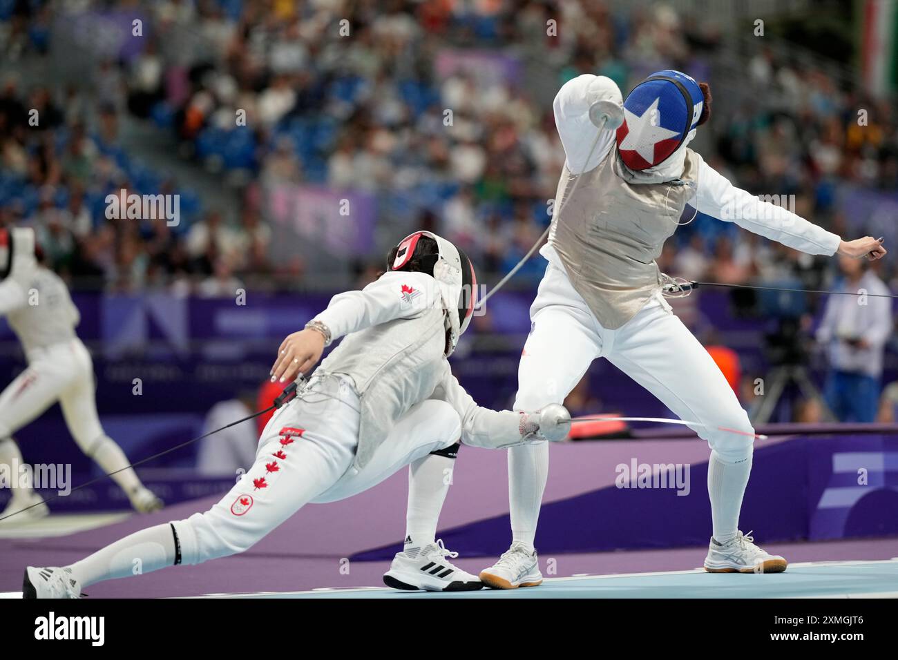 Canada's Jessica Zi Jia Guo, left, and Chile's Arantza Inostroza ...
