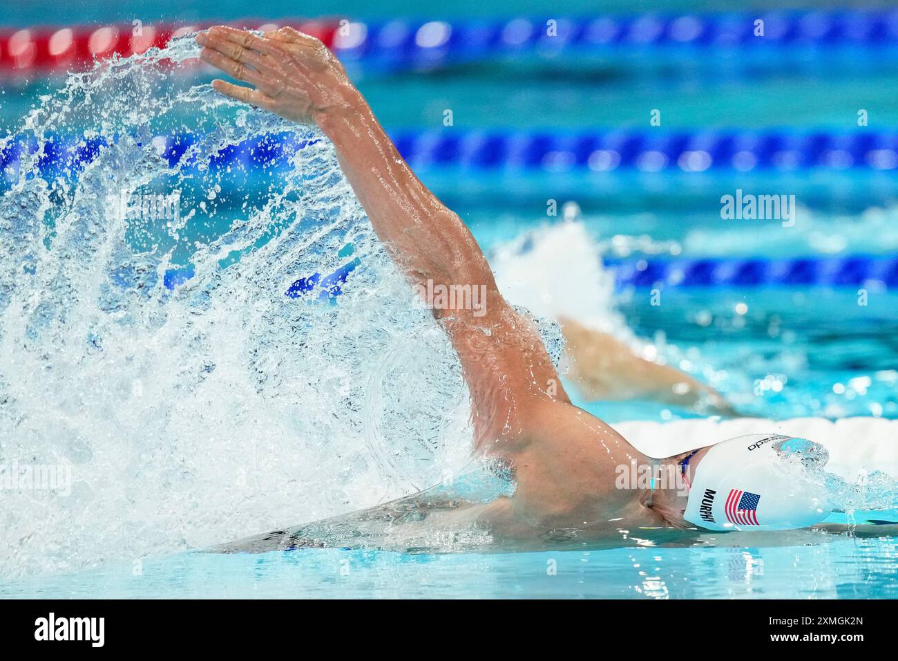 Ryan Murphy, of the United States, competes during a heat in the men's ...