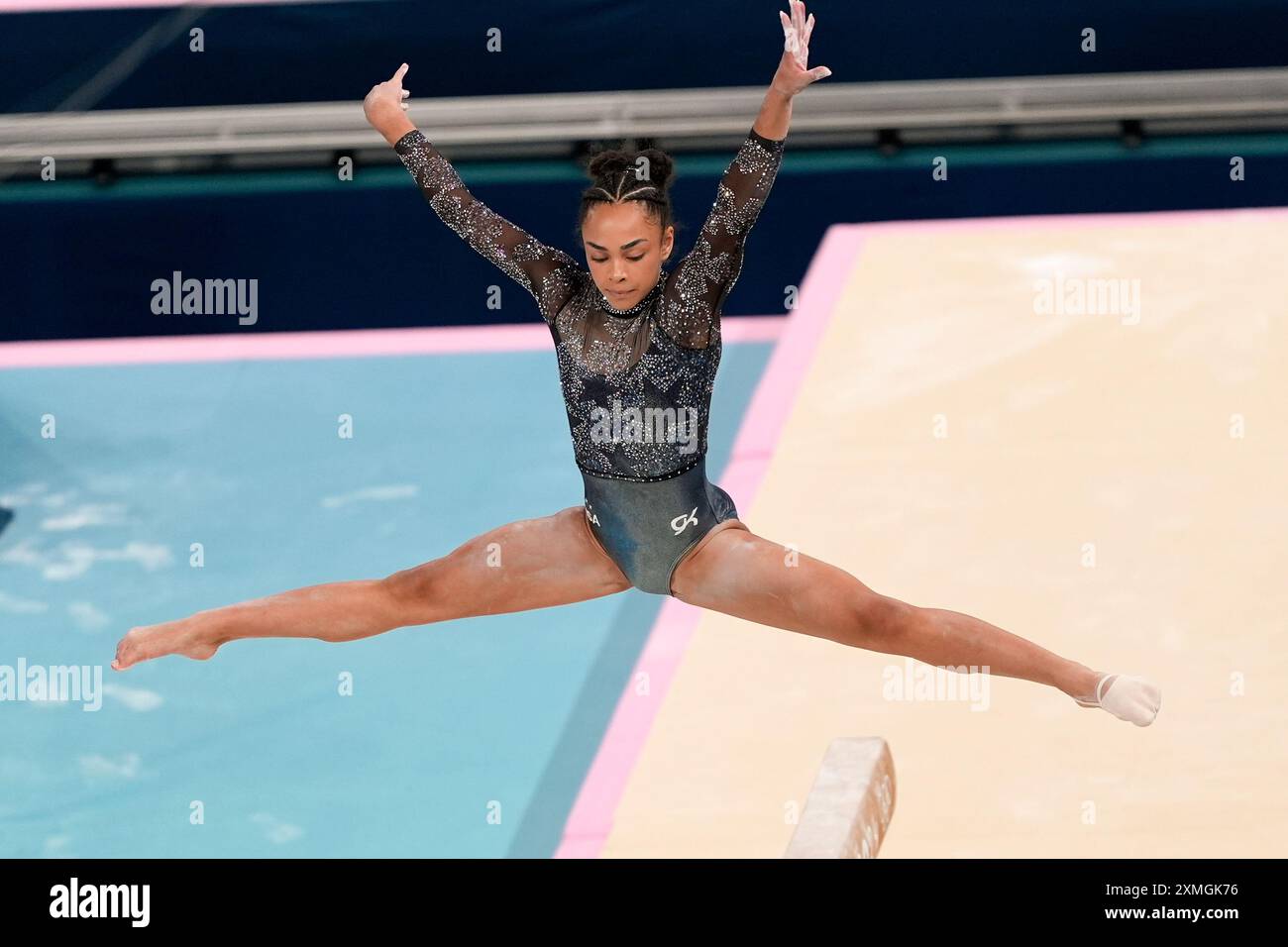 Hezly Rivera, of United States, competes on the balance beam during a ...