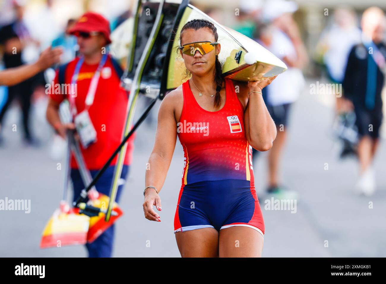 Briz Zamorano Esther of Spain looks on during Rowing on Vaires-sur-Marne Nautical Stadium - Flat ...