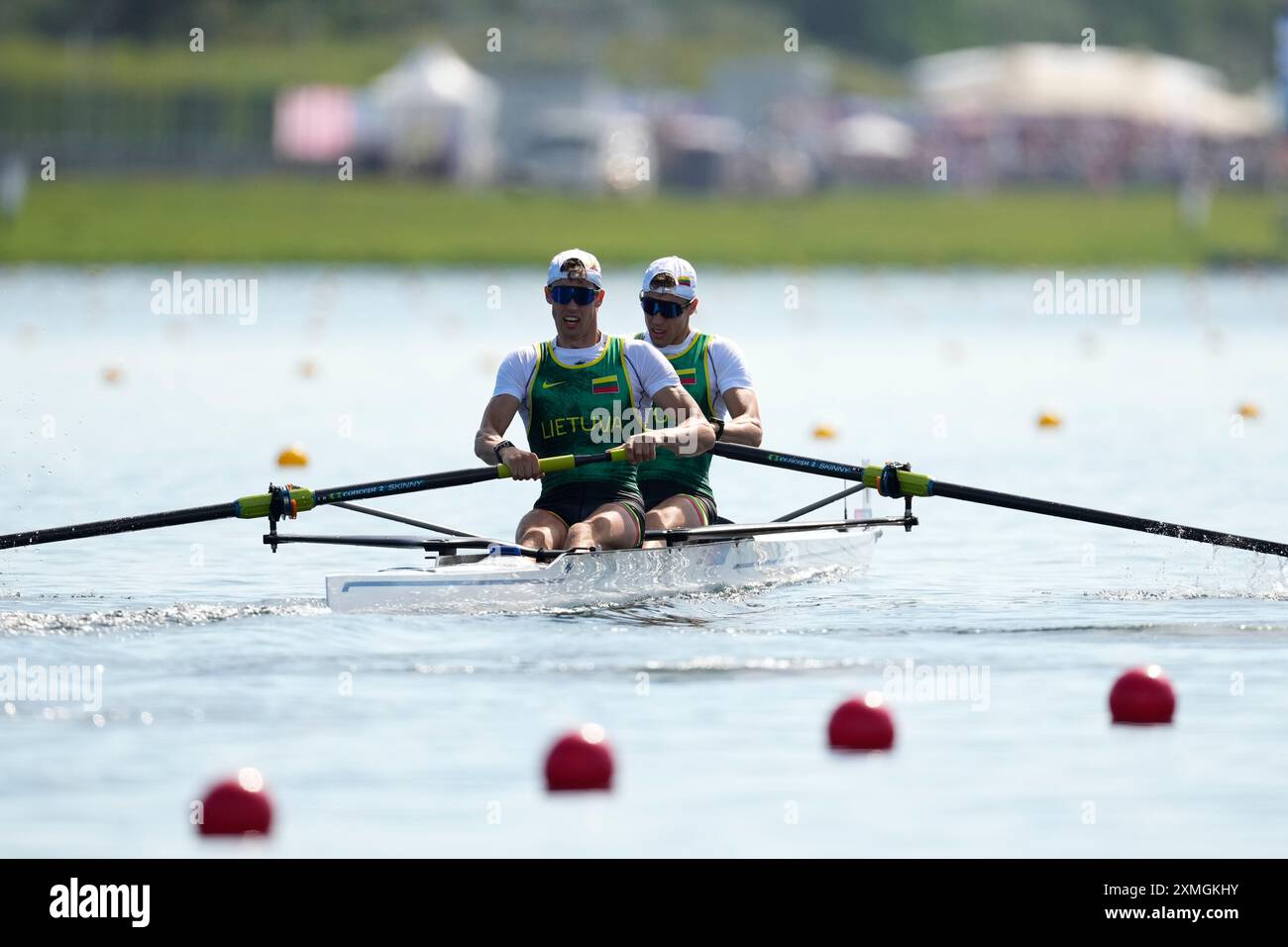 Lithuania's Dovydas Stankunas and Domantas Stankunas compete in the men ...