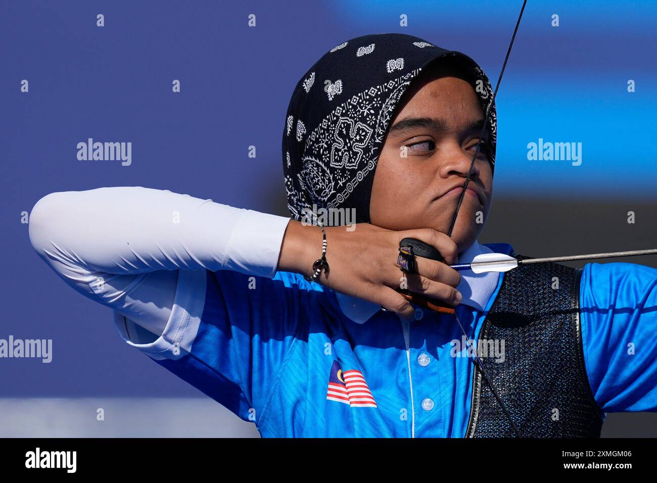 Malaysia's Ariana Nur Dania Mohamad Zairi prepares to shoot in the ...