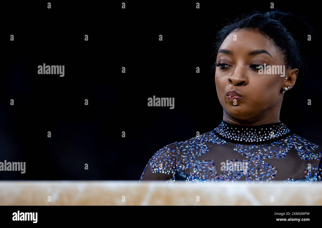 PARIS - Simone Biles during the women's gymnastics qualifications ...