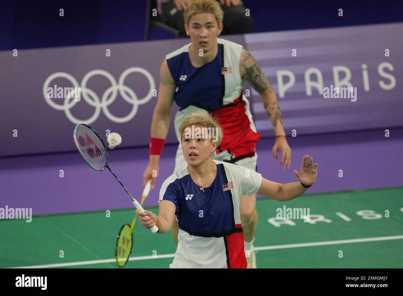 Malaysia's Malaysia's Chen Tang Jie, back, and Toh Ee Wei play against ...