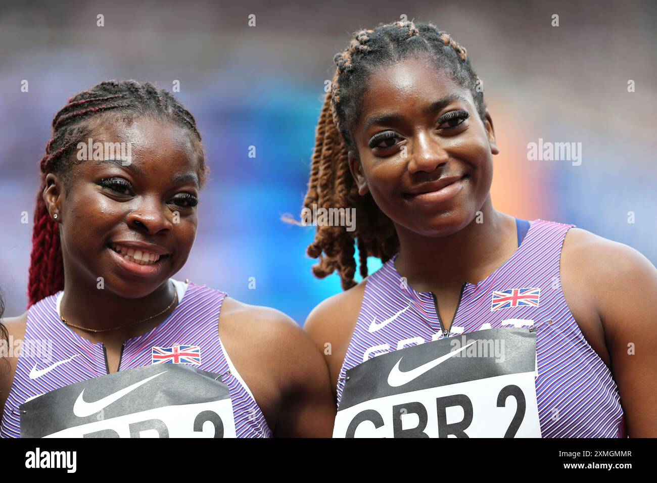 Joy EZE (Great Britain), Success EDUAN (Great Britain) after competing ...