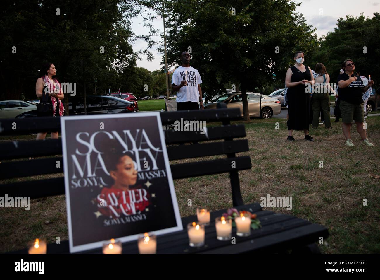Washington DC, USA. 27th July 2024. Local Black women are holding a ...