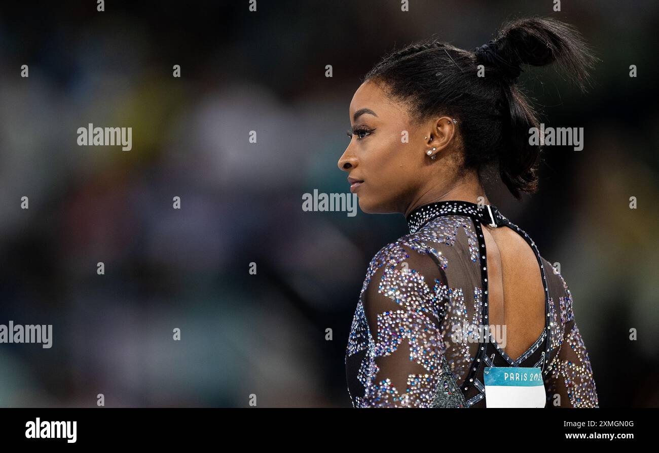 PARIS - Simone Biles during the women's gymnastics qualifications ...