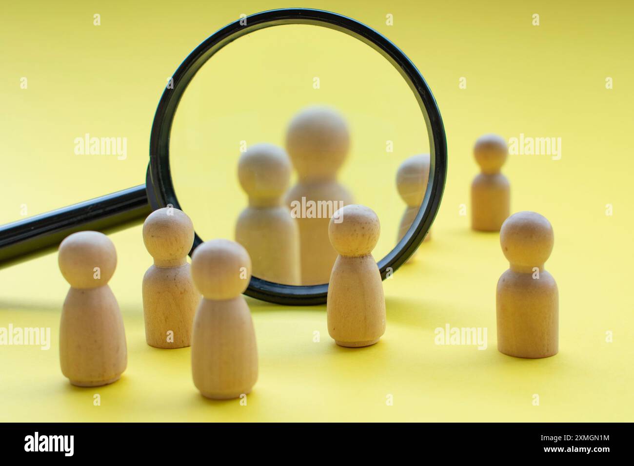 Human resource concept magnifying hi-res stock photography and images ...