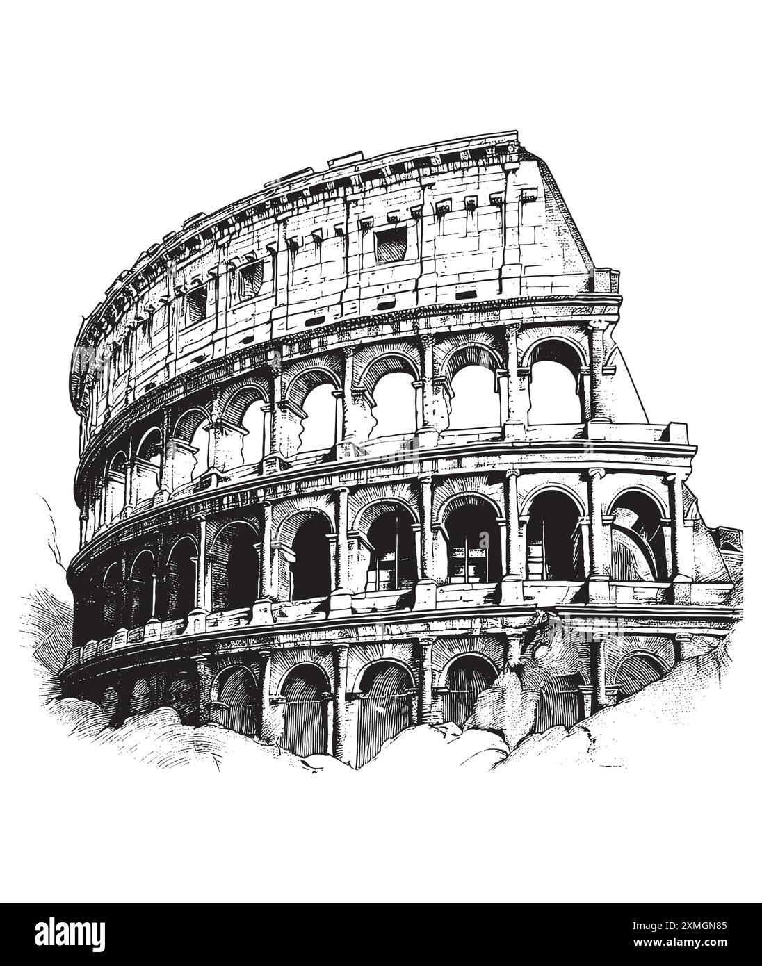 Building fragment rome Stock Vector Images - Alamy