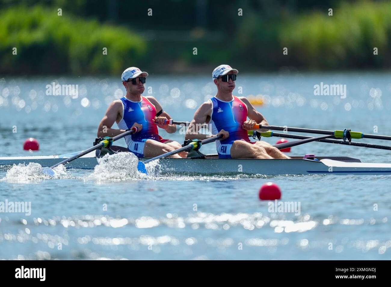 France's Ferdinand Ludwig and Hugo Beurey compete in the lightweight ...