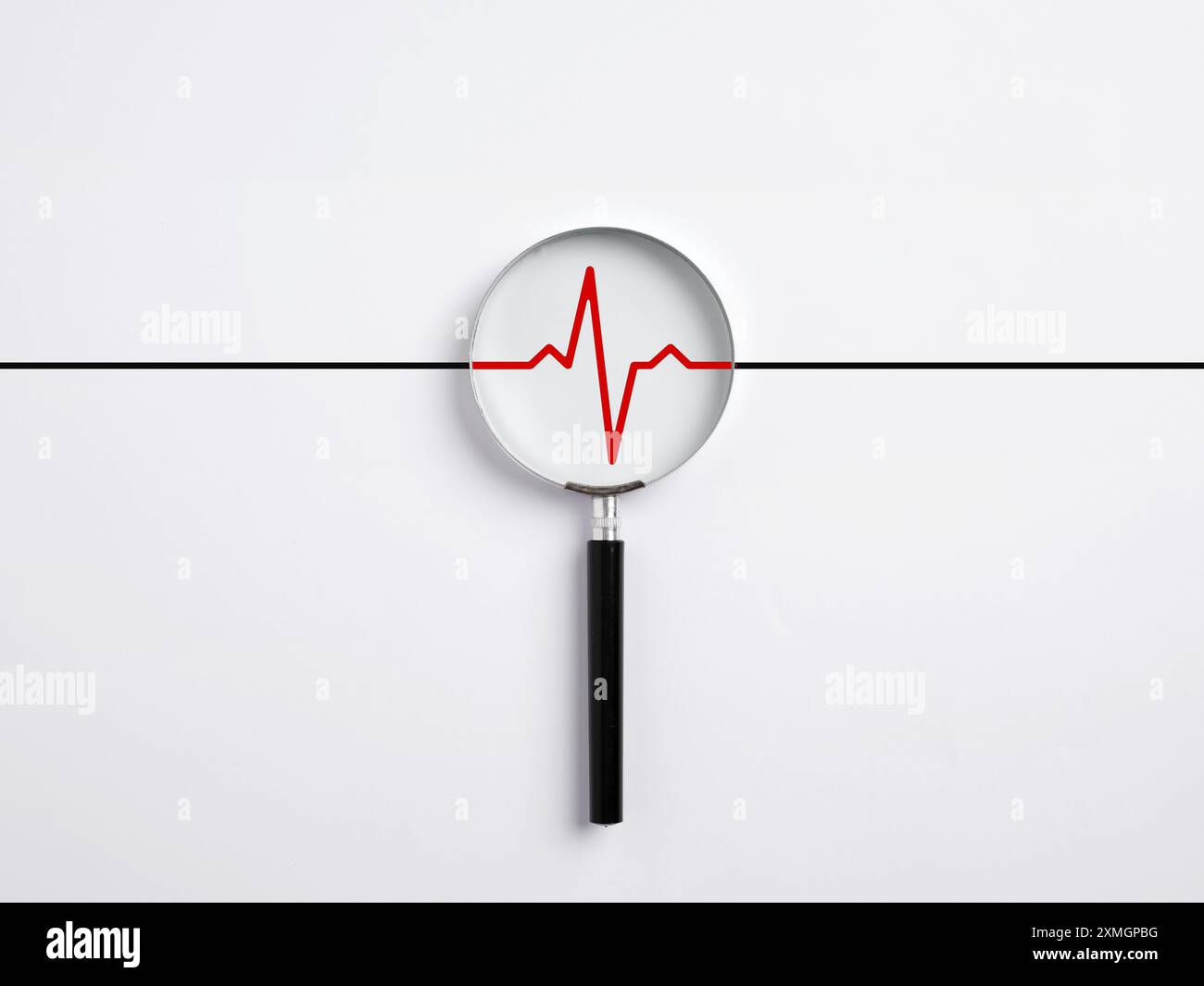 Sign of life. Unexpected movement or rhythm. Magnifying glass focusing ...