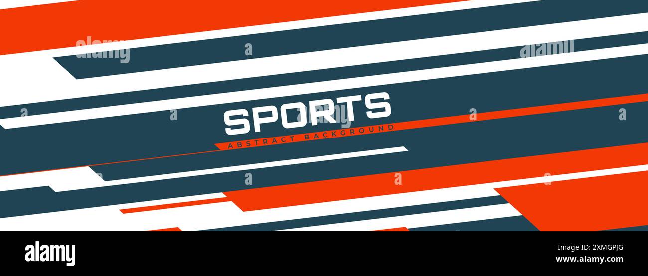 Modern sport banner design with diagonal white, red and blue lines ...