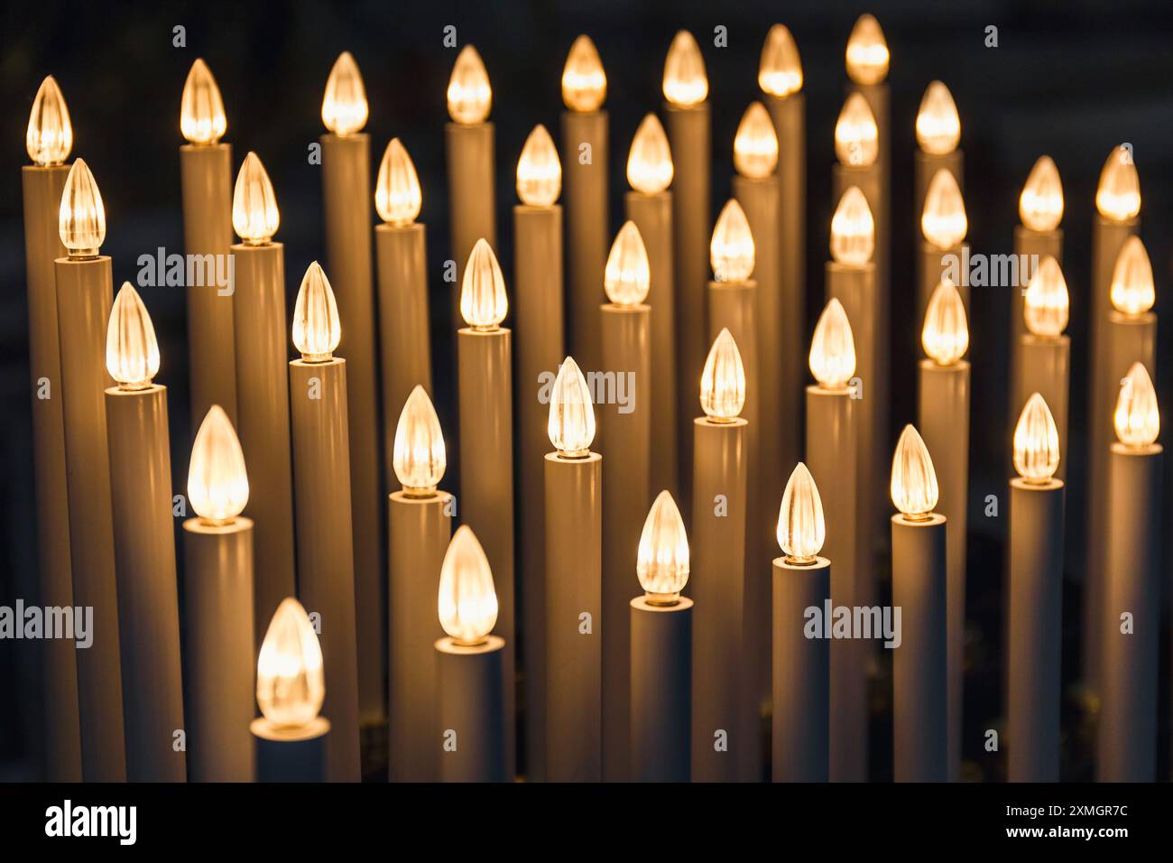 Candle lights burning in St. Peter's Basilica, Vatican, Rome, Italy ...