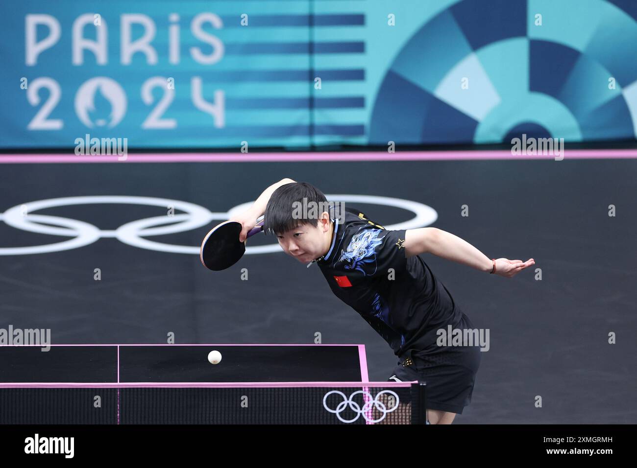 Paris, France. 28th July, 2024. Sun Yingsha of China competes during ...