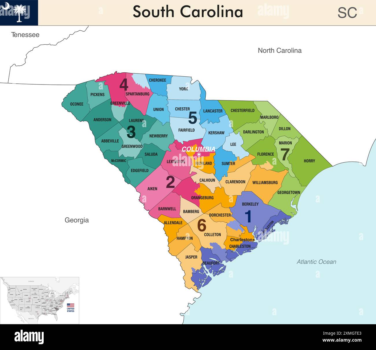 Charleston south carolina map Stock Vector Images - Alamy