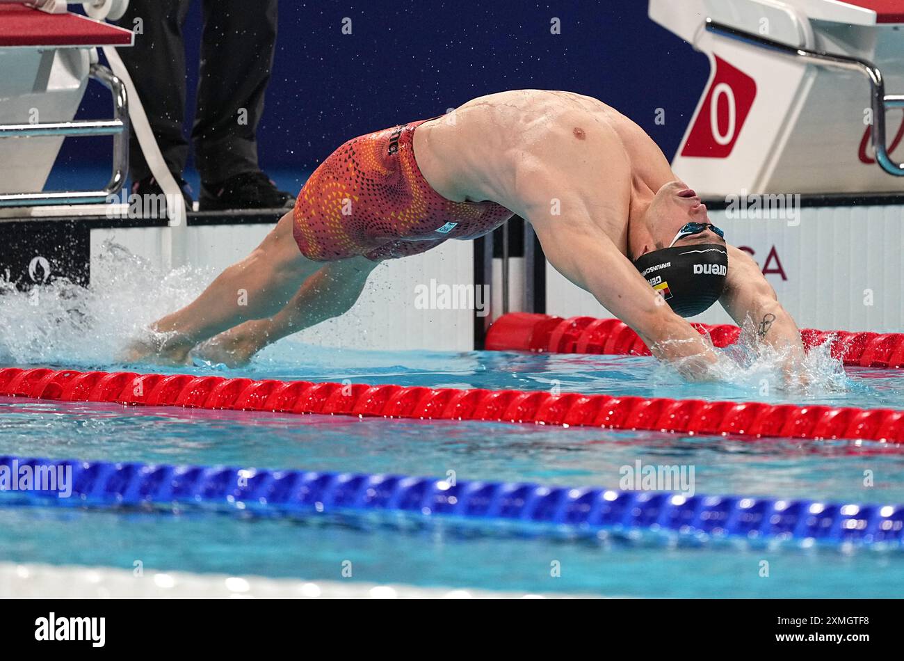 Paris, France. 28th July, 2024. Olympics, Paris 2024, Swimming, Paris La Defense Arena, 100m ...