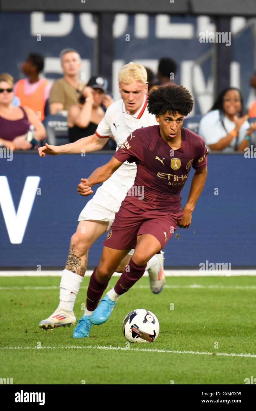 Manchester City's Rico Lewis during the Manchester City vs AC Milan ...