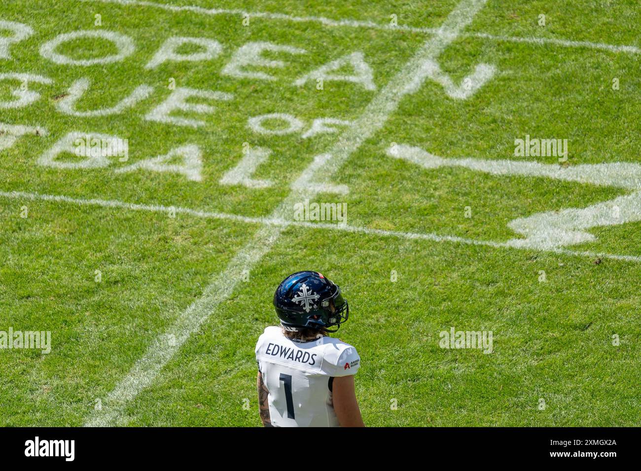 Zach Edwards (Paris Musketeers, #1) steht vor dem Logo der European ...