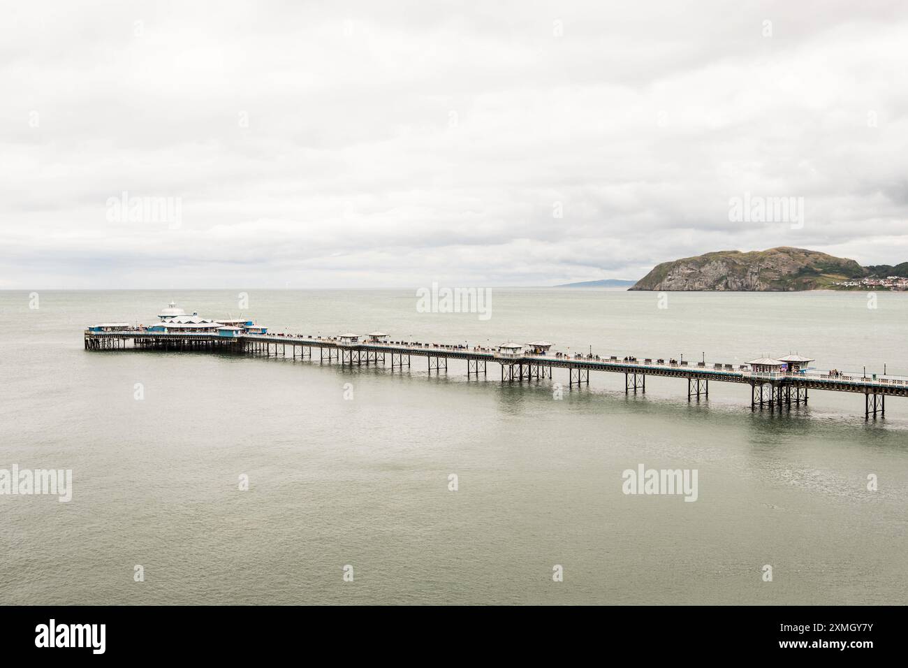 The pier is a prominent feature LLandudno, a town & seaside resort in ...