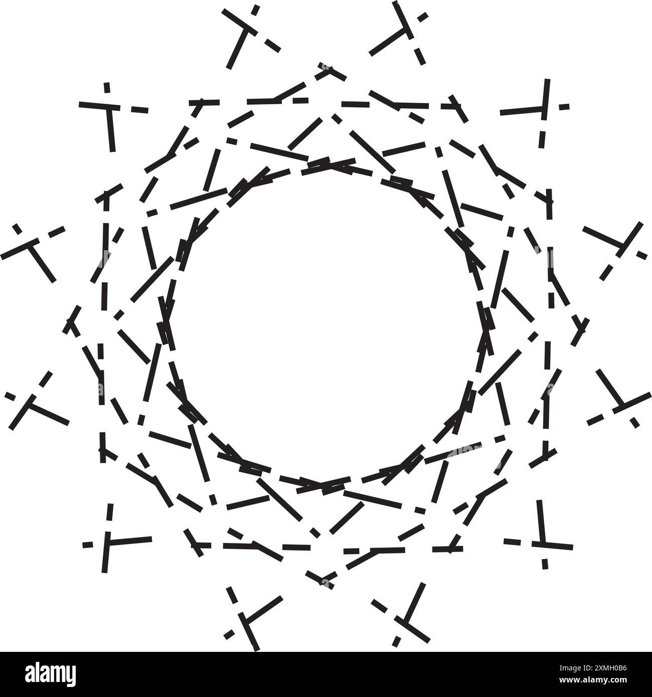 Line art illustration business presentation Black and White Stock ...