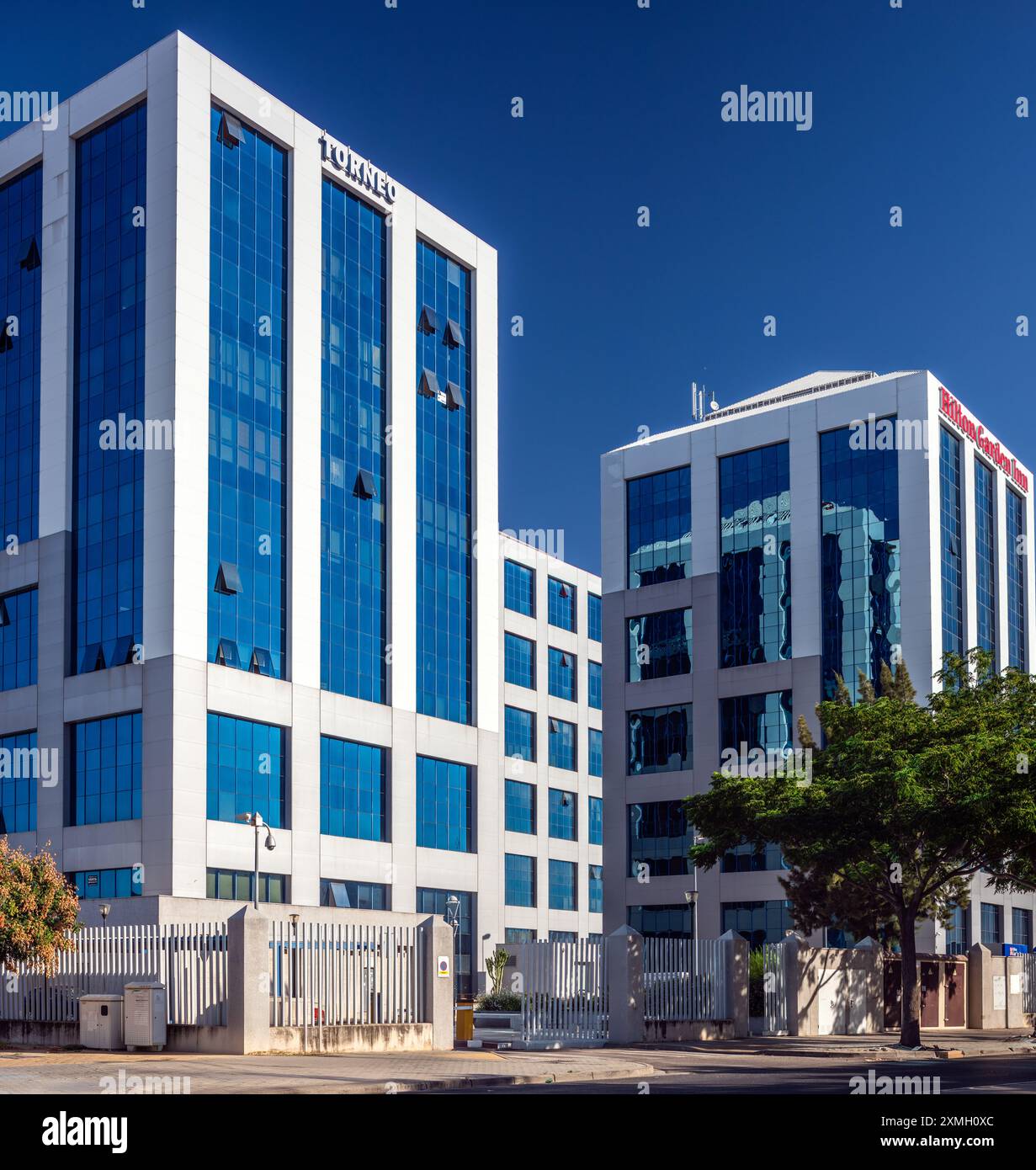 Modern office buildings in Sevilla's Torneo Business Park, Andalucia ...