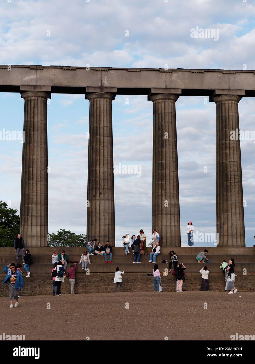 National monument at calton hill in edinburgh hi-res stock photography ...
