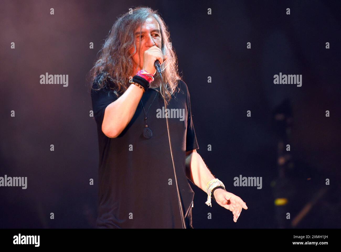 Sitges, Spain. 27th July, 2024. The Catalan rock singer Gerad Quintana ...