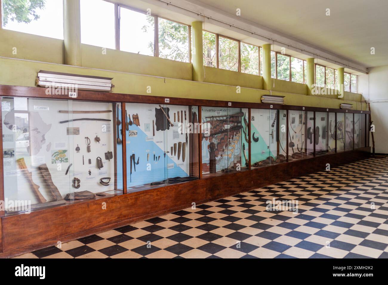KAMPALA, UGANDA - MARCH 1, 2020: Musical exhibits in the Uganda Museum ...